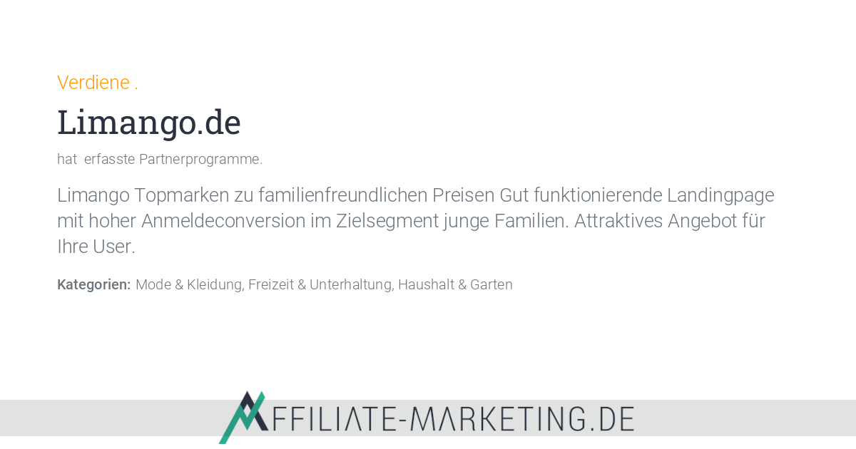 Limango.de Partnerprogramm